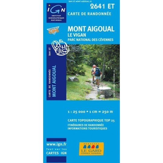 Carte IGN TOP 25 MONT AIGOUAL 2641ET - Carte et Guide - Ofumeur