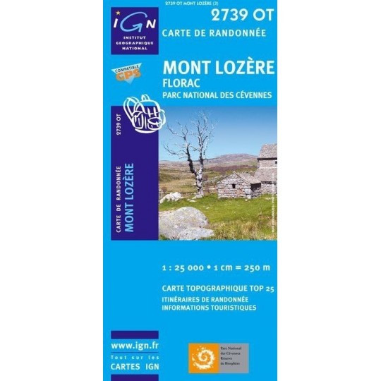 Carte IGN TOP 25 MONT LOZERE 2739OT - Carte et Guide - Ofumeur